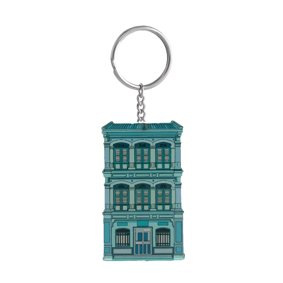 Shophouse Keychain (Blue) – One Gallery